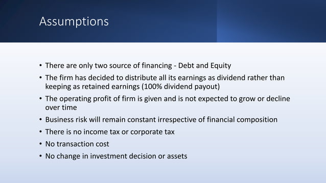 Net operating income vs net operating income capital structure | PPTX