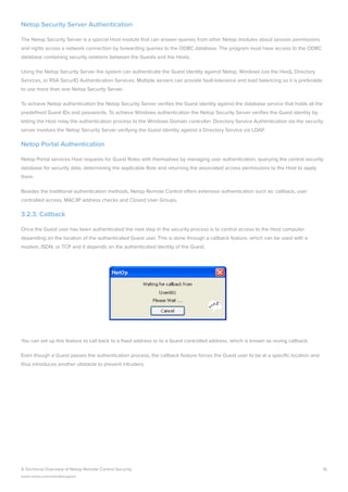 Netop Remote Control Security Overview | PDF
