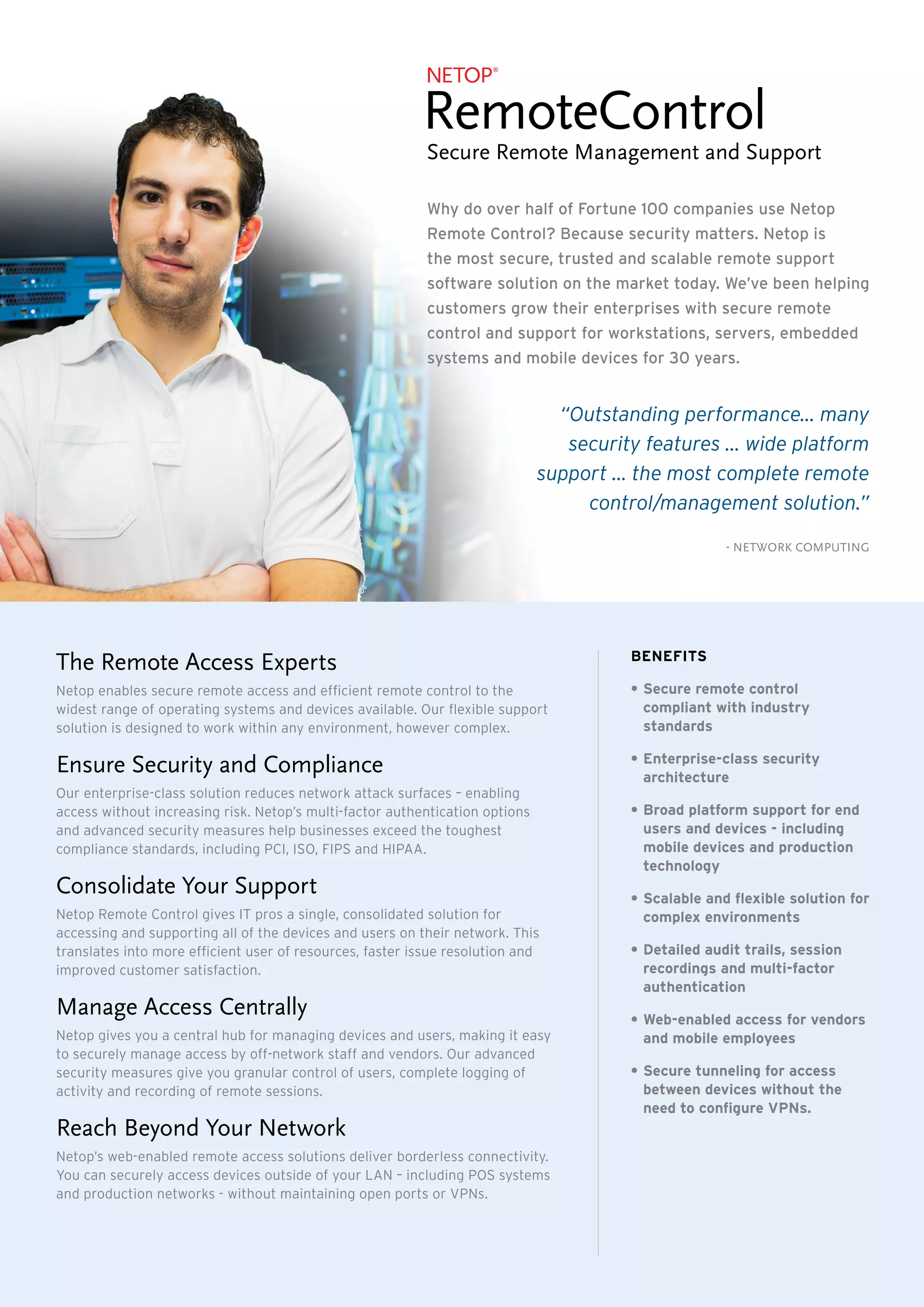 Netop remote control 12.5 Brochure | PDF