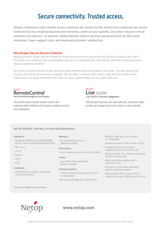 Netop remote control 12.5 Brochure | PDF