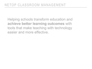 Netop vision, teach with tech | PPT