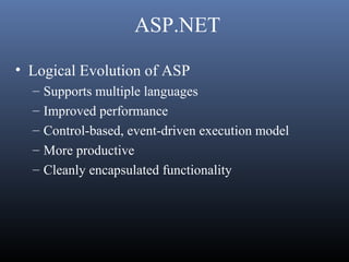 .Net overview | PPT