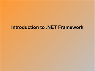 Net Framework overview | PPT