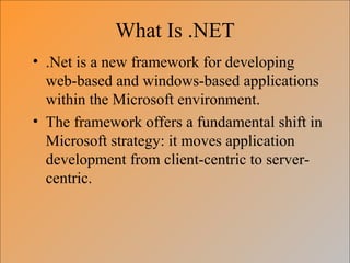 Net Framework overview | PPT