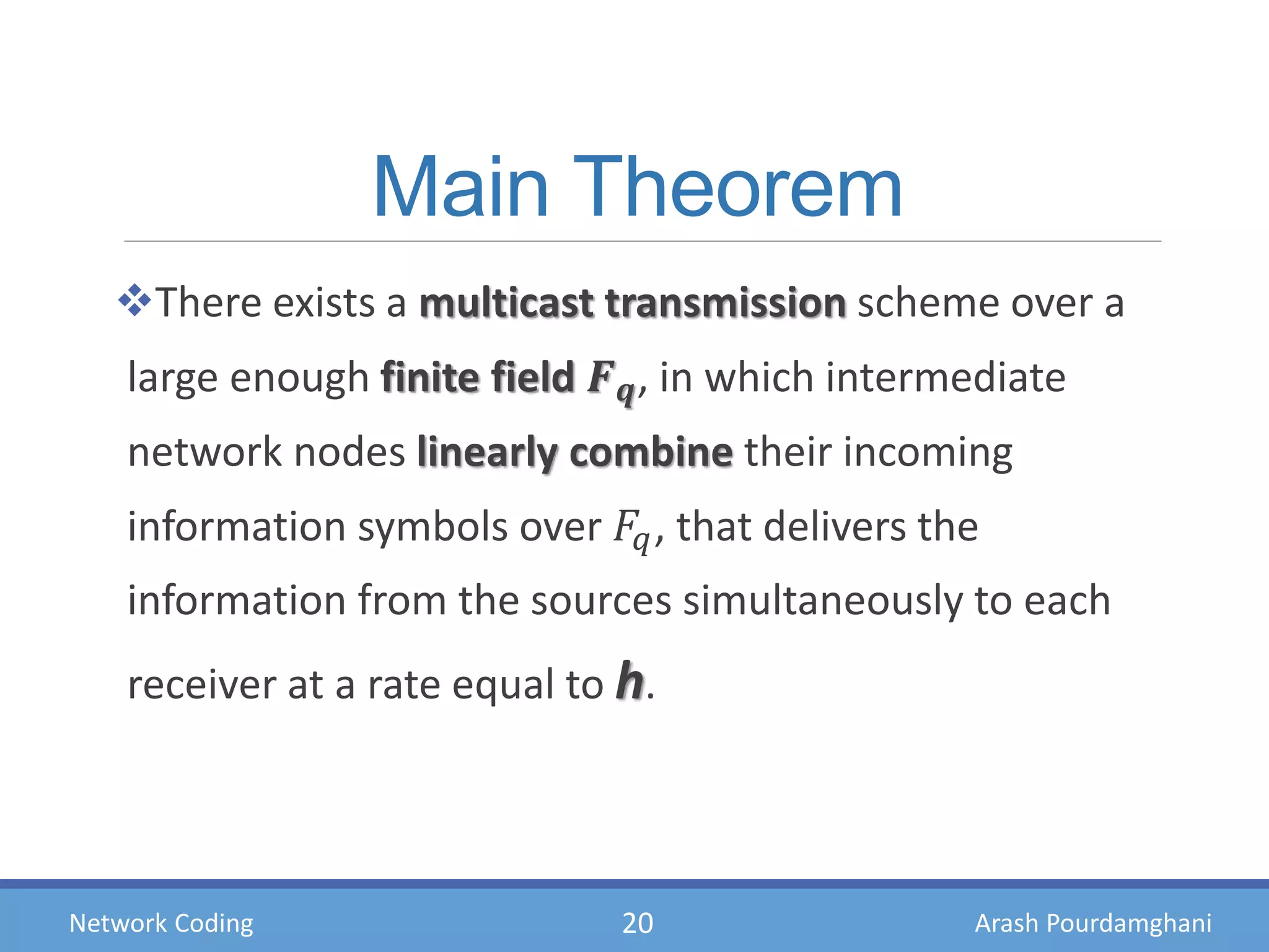 A short introduction to Network coding | PPT