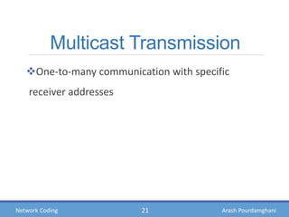 A short introduction to Network coding | PPT