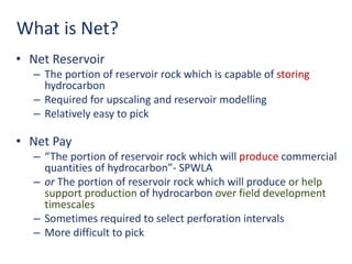 Net pay and Net reservoir | PPTX
