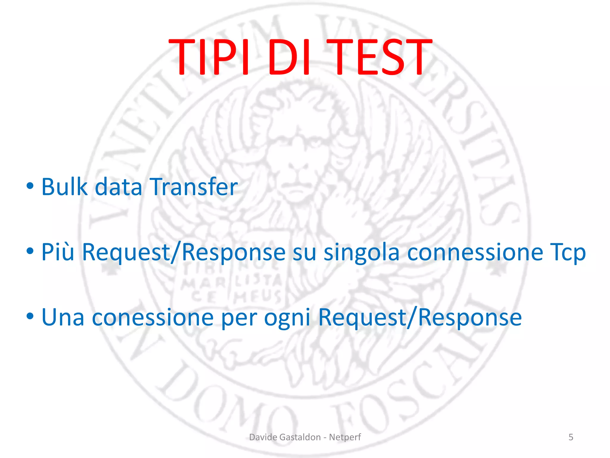 Presentazione su Netperf | PDF