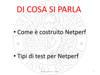 Presentazione su Netperf | PDF