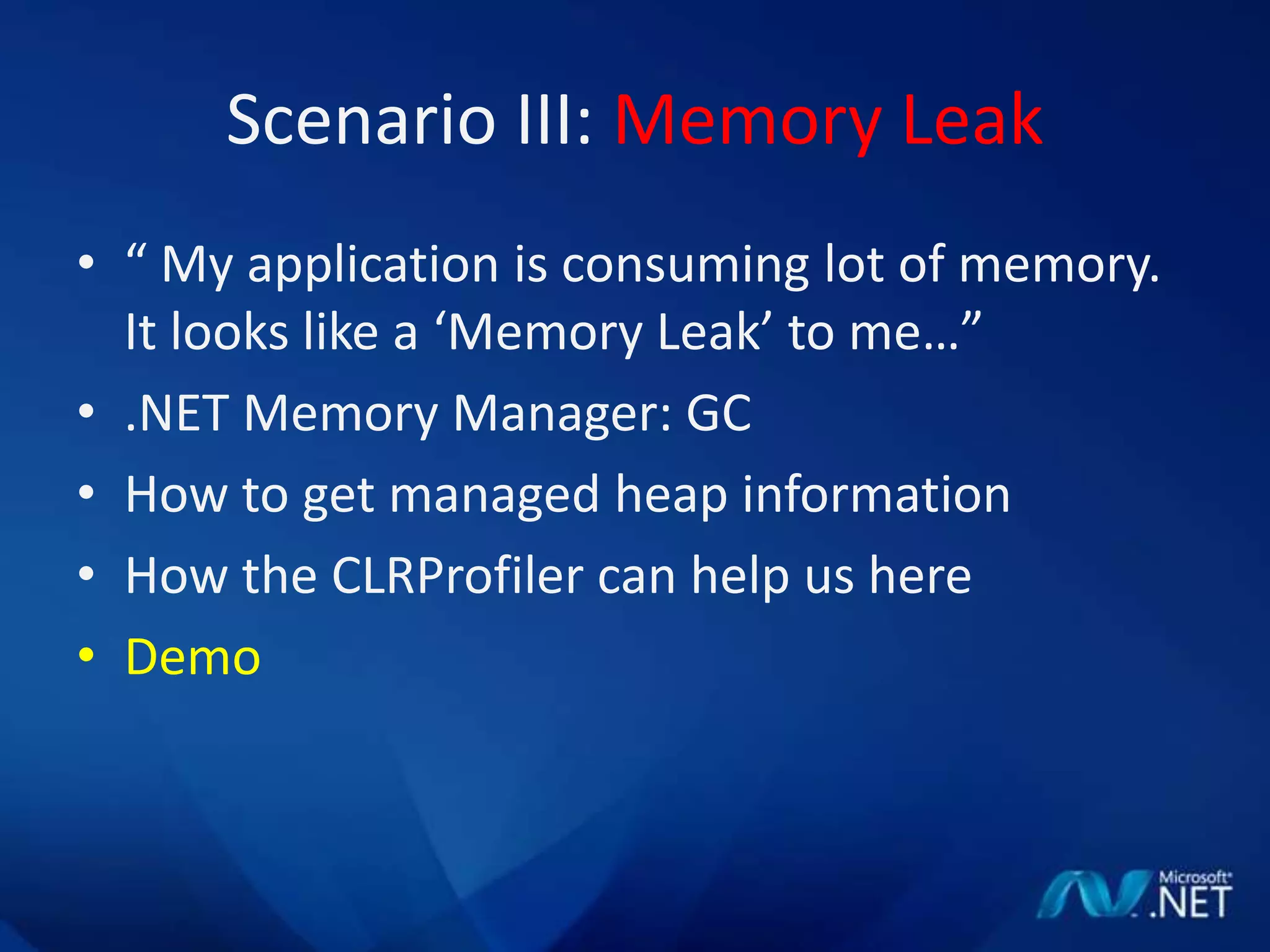 .Net Performance by Bijoy Singhal | PPT