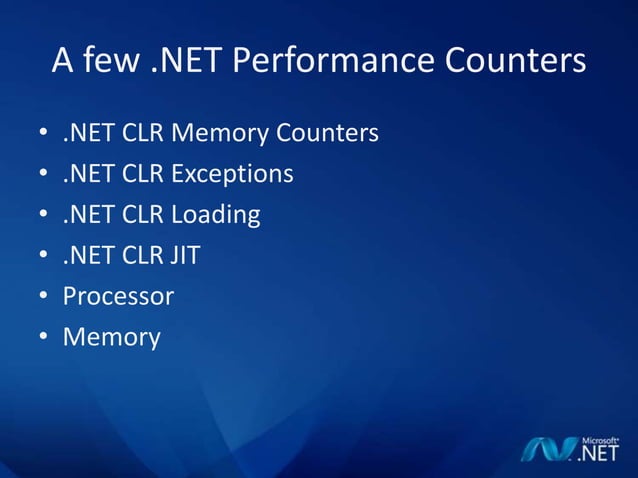 .Net Performance by Bijoy Singhal | PPT
