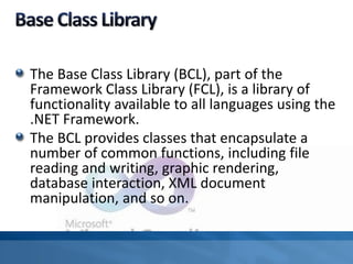 .Net platform an understanding | PPT