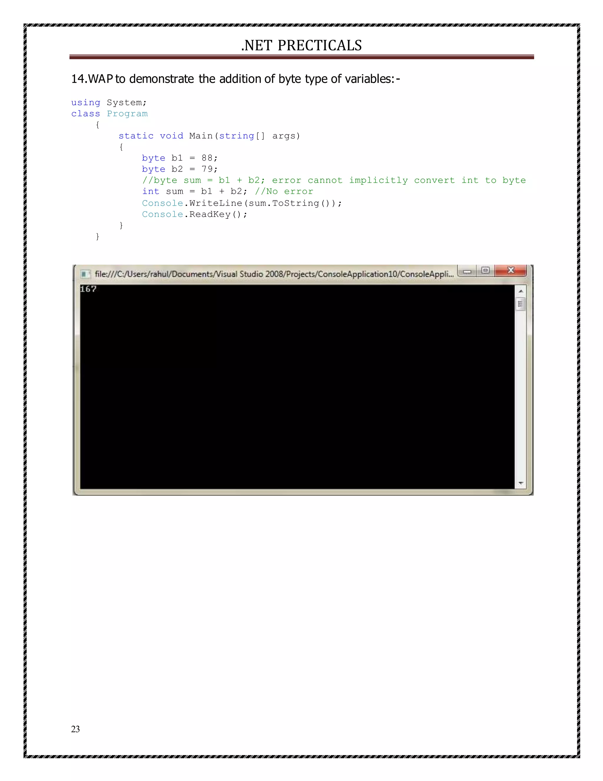 Net practicals lab mannual | PDF