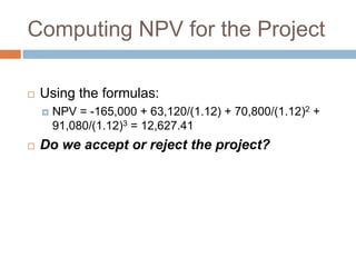Net Present Value - NPV | PPTX