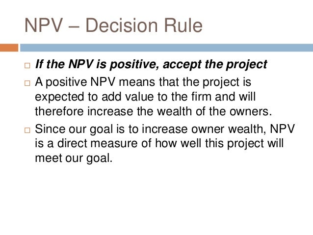 Net Present Value - NPV