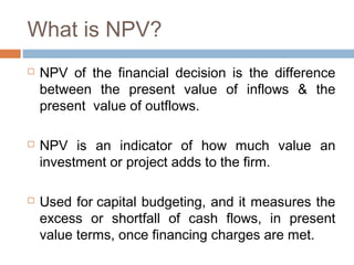 Net present value pptx | PPT