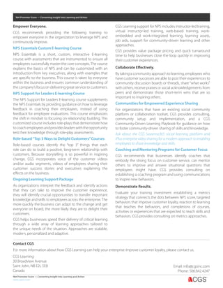 Net Promoter Score: Converting Insight into Learning and Action | PDF