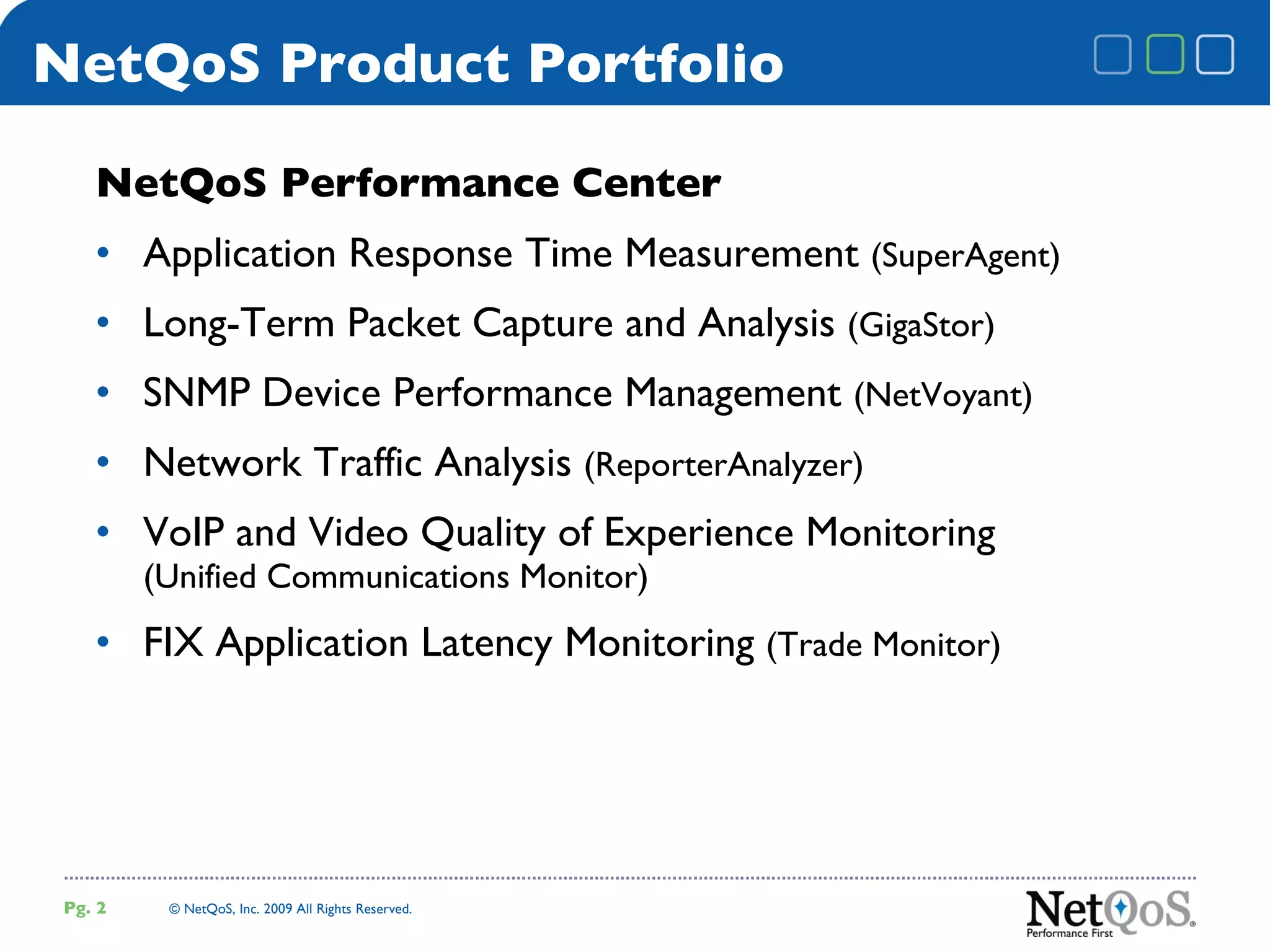 NetQoS Performance Center Overview | PPT
