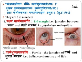 Human eye anatomy in ayurveda - netra bhagas | PDF