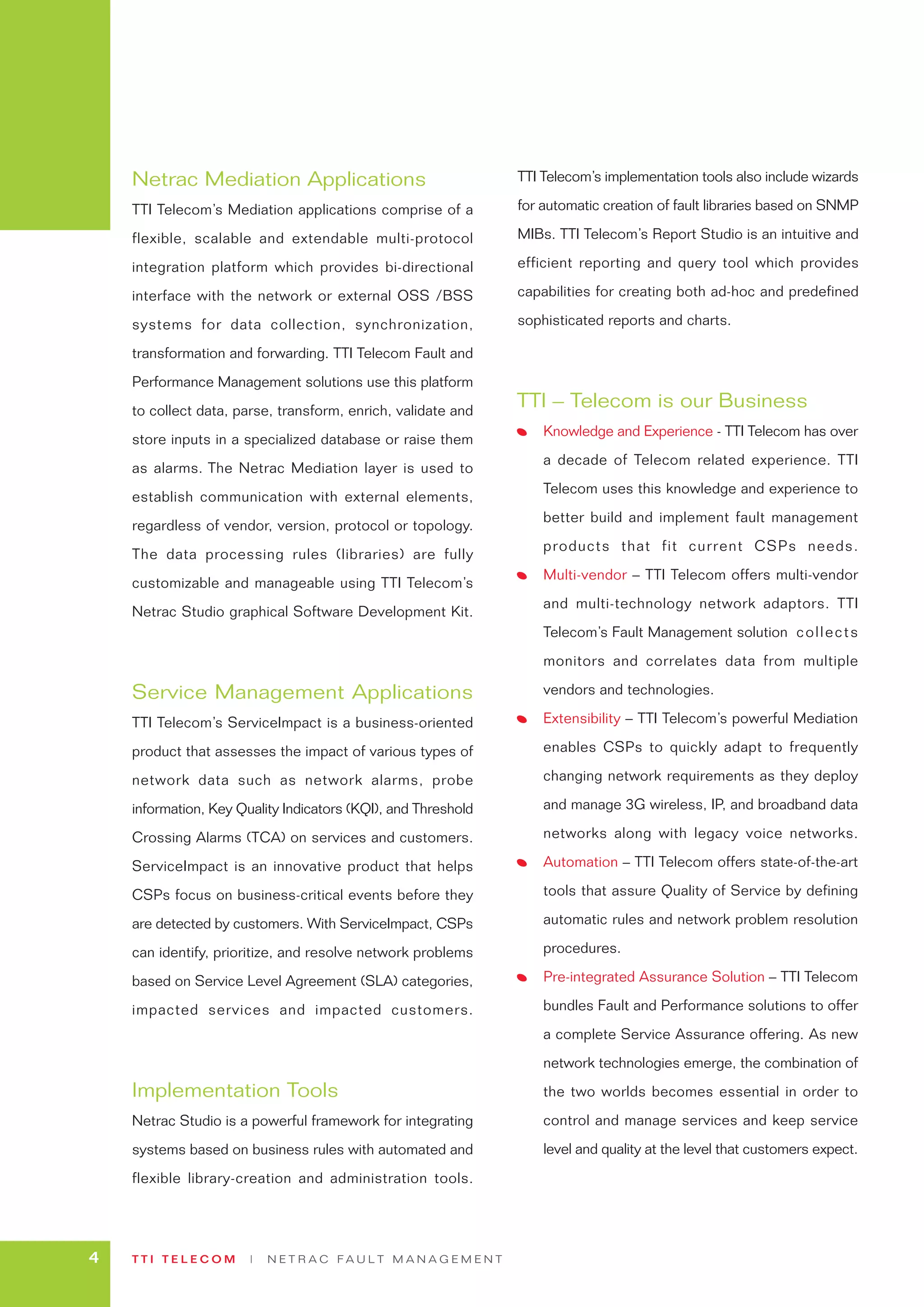 Netrac Fault Management Solution | PDF