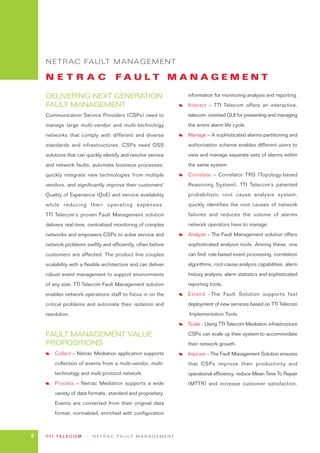 Netrac Fault Management Solution | PDF | Computer Software and Applications | Computing