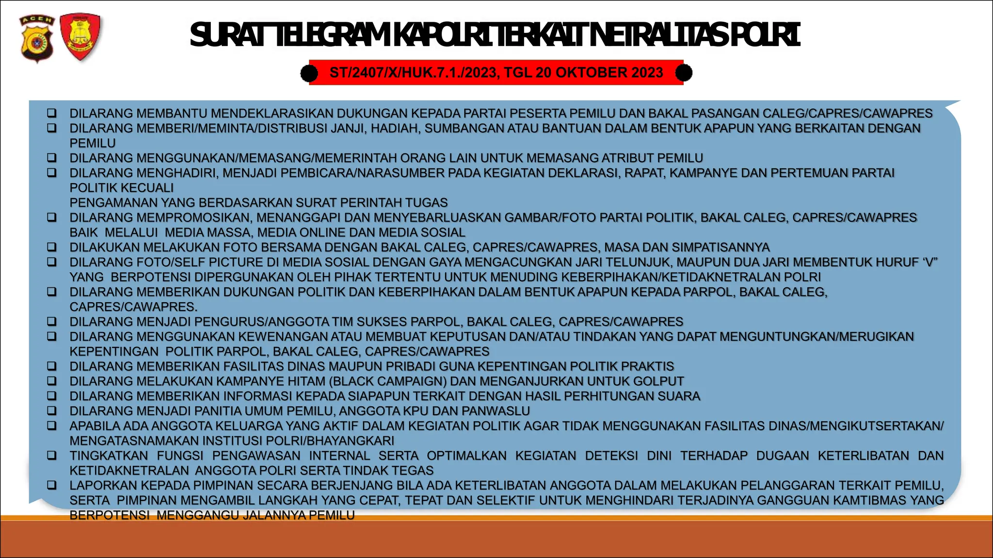 NETRALITAS ANGGOTA POLRI DALAM RANGKA MENGHADAPI PILKADA.pptx