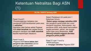 Netralitas asn kepala desa | PPT
