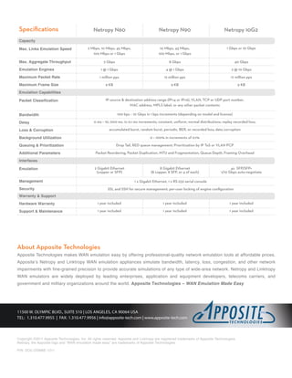 Apposite - Netropy WAN emualation | PDF