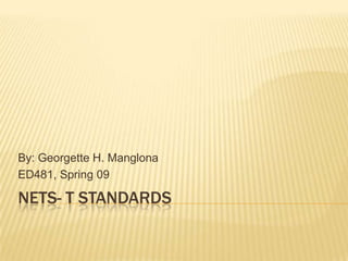 Nets T Standards Powerpoint | PPT