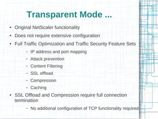 NetScaler and advanced networking in cloudstack | PDF