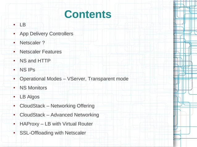NetScaler and advanced networking in cloudstack | PDF