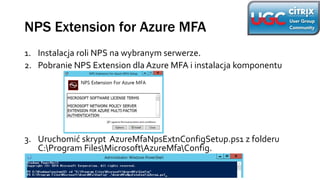 Citrix NetScaler Gateway i Azure MFA | PPTX