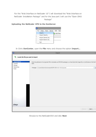 Net scaler installation and configuration | DOCX | Computer Networking | Computing