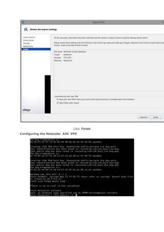 Net scaler installation and configuration | DOCX | Computer Networking | Computing