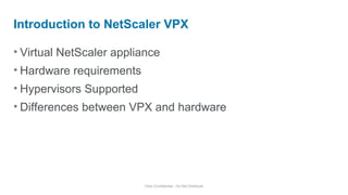 Netscaler vpx implementation and troubleshooting | PPT