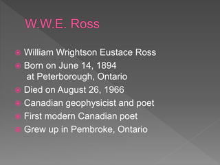 Chinua Achebe, W.W.E. Ross & Patrick White | PPT