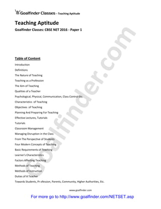 Net set teaching aptitude | PDF | Educational Assessment | Education