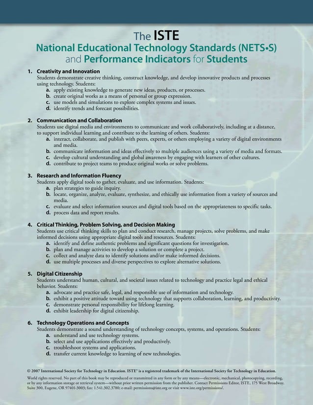 Nets for students_2007_standards | PDF