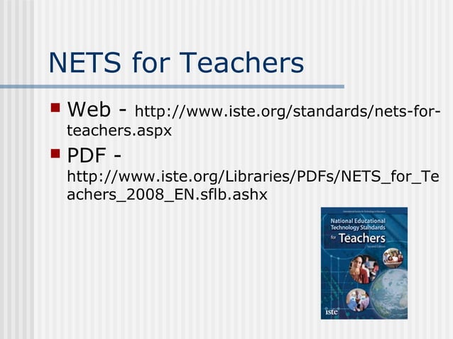 ISTE Technology Standards for Teachers | PPTX