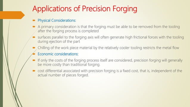 Net shape forging process | PPT