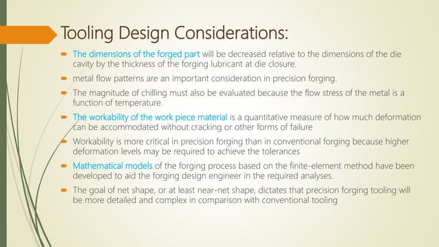 Net shape forging process | PPT