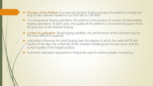 Net shape forging process | PPT