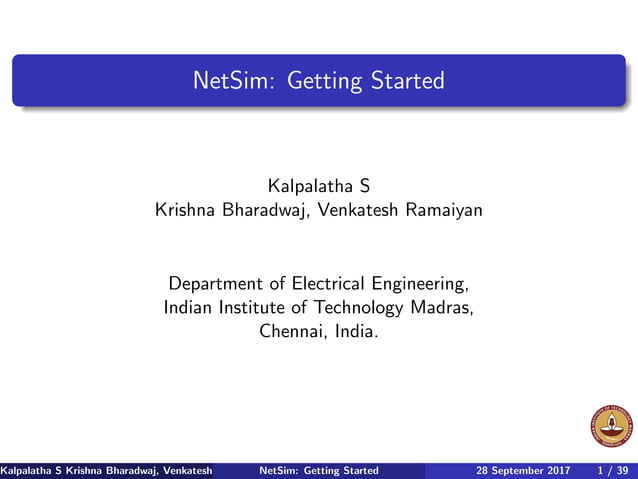 Netsim webinar-iitm-sep-17 | PDF