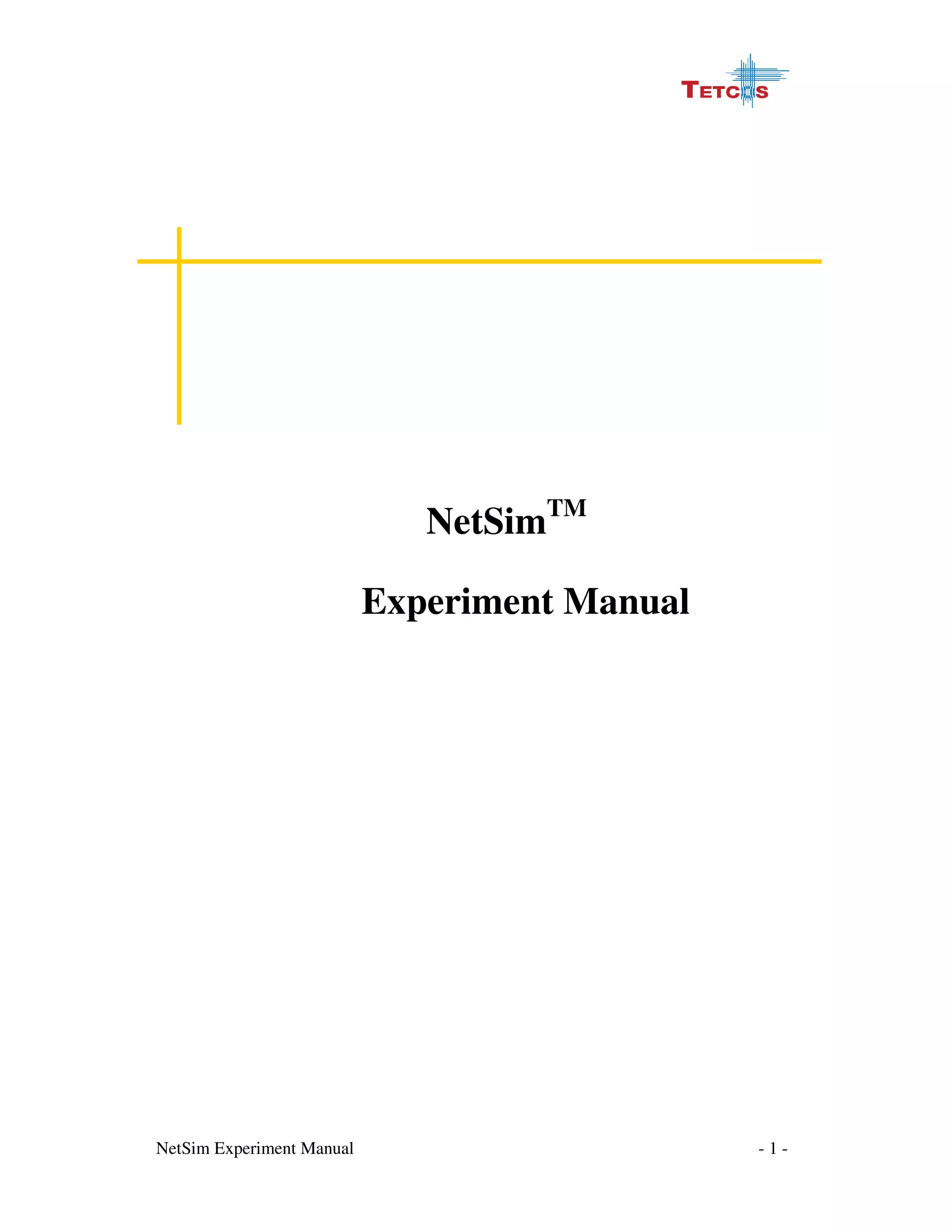 Netsim experiment manual | PDF | Computer Networking | Computing