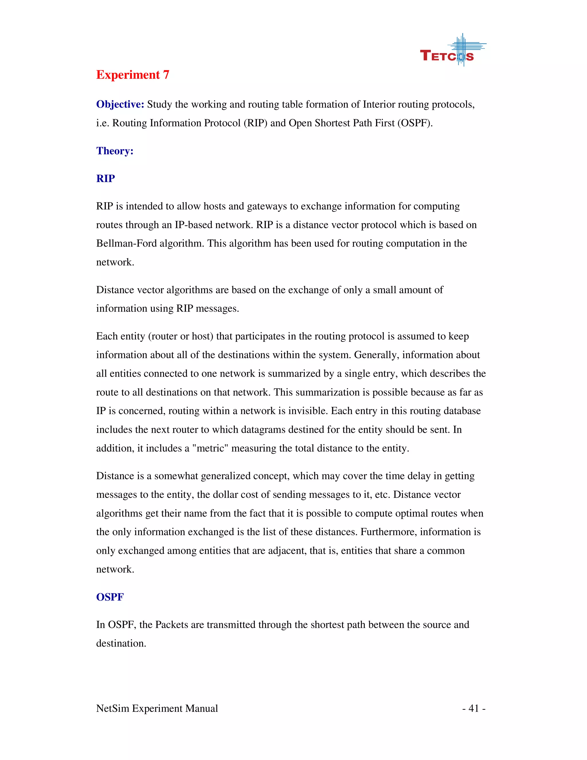 Netsim experiment manual | PDF