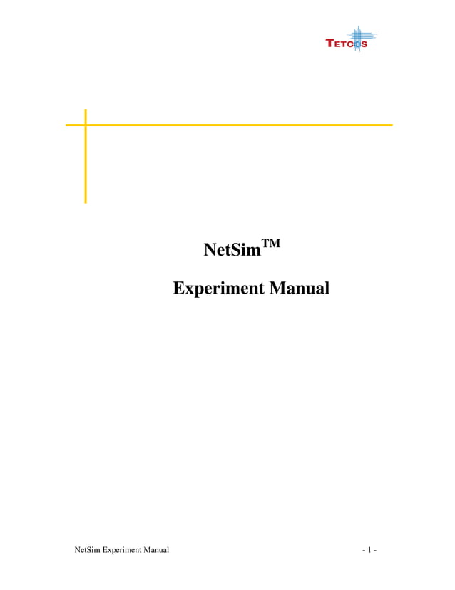 Netsim experiment manual | PDF | Computer Networking | Computing