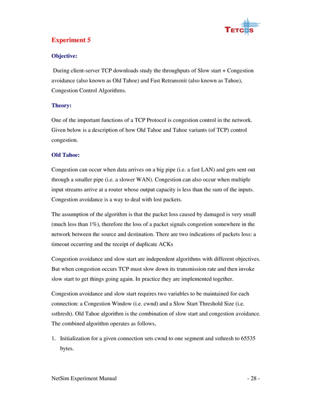 Netsim Experiment Manual Pdf Computer Networking Computing