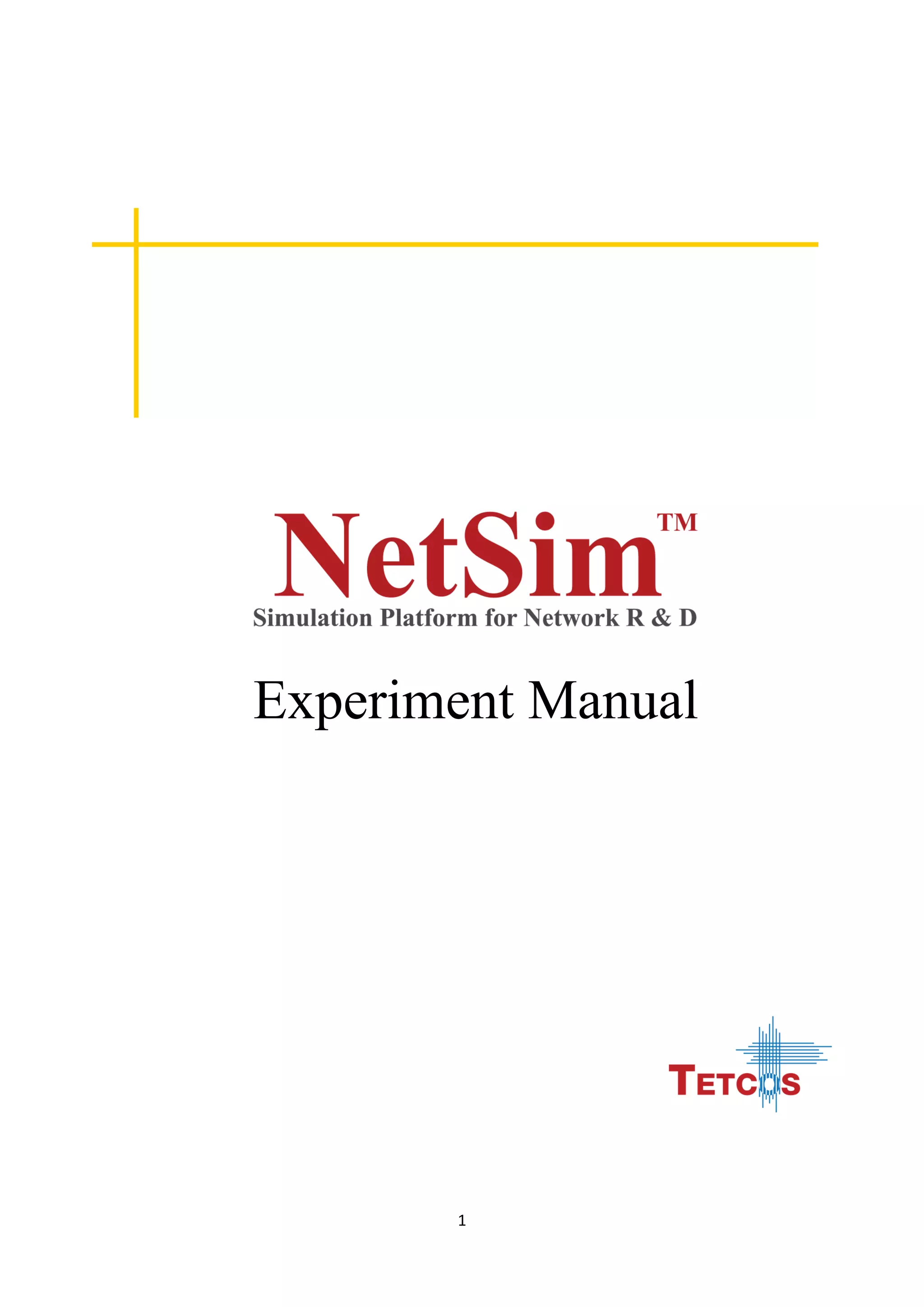 NetSim Experiment Manual | PDF | Computer Networking | Computing