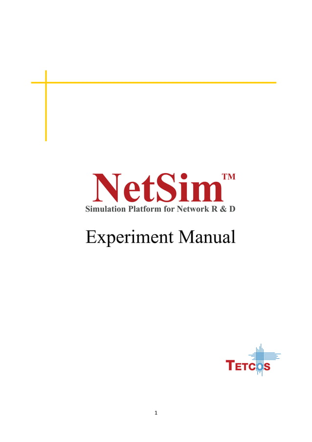 NetSim Experiment Manual | PDF | Computer Networking | Computing