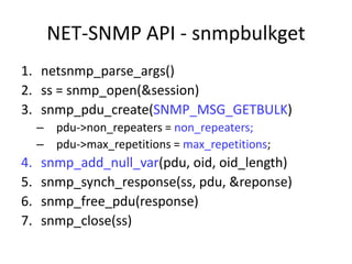 Net snmp API | PPTX
